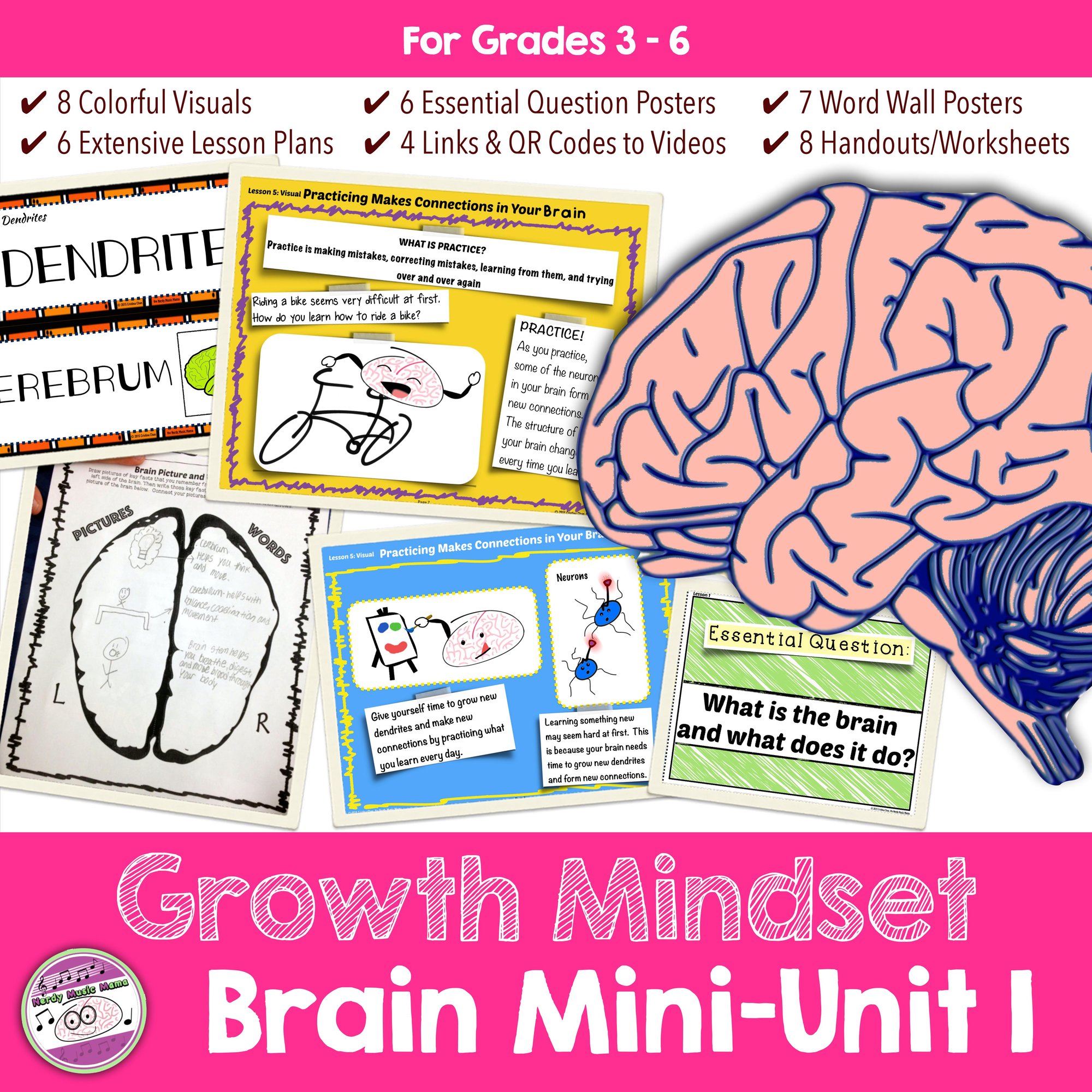 Growth Mindset Brain, Units 1 & 2 | J.W. Pepper