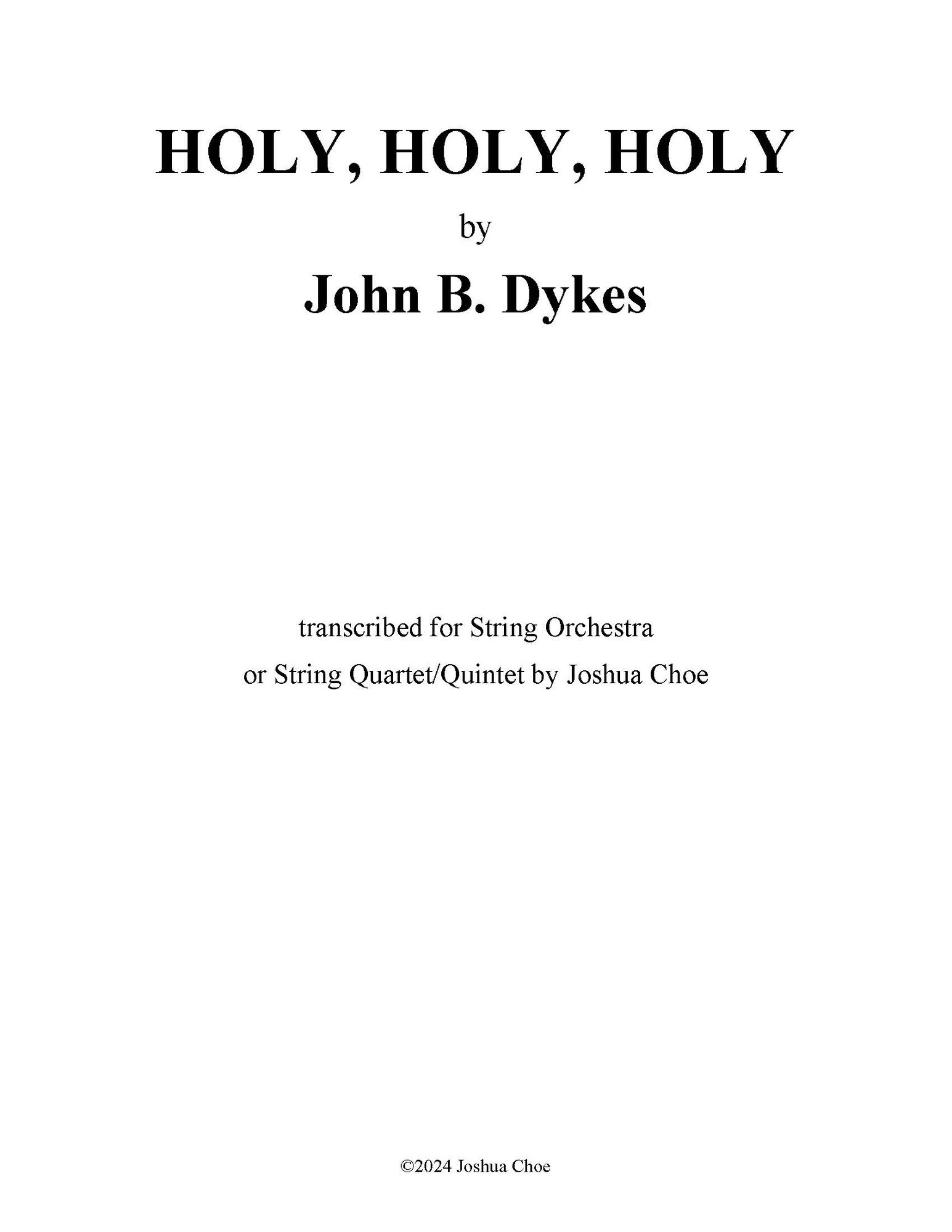 Holy, Holy, Holy | J.W. Pepper