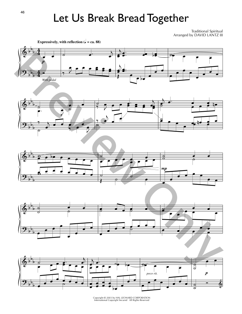 Let Us Break Bread Together | J.W. Pepper