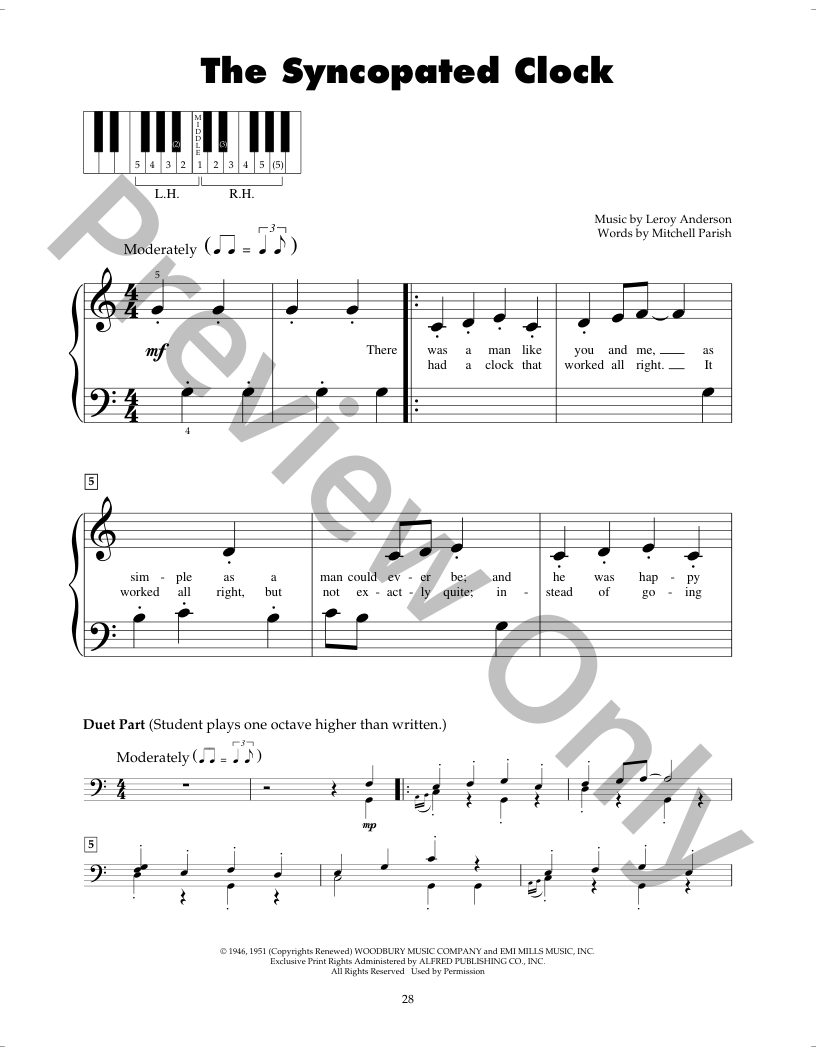 The Syncopated Clock | J.W. Pepper