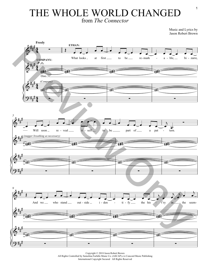 The Whole World Changed P/V/G Sheet Music | J.W. Pepper