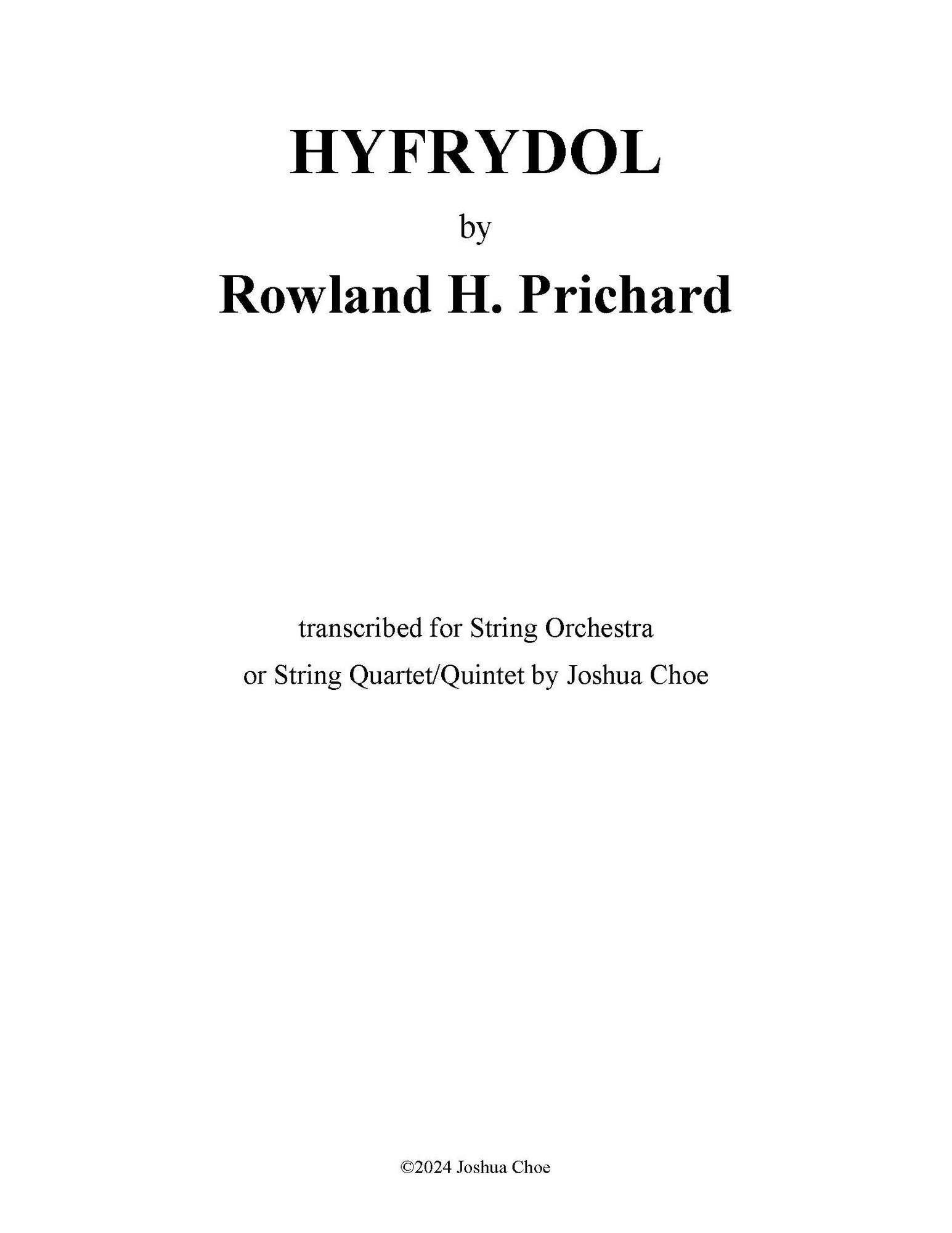 Hyfrydol | J.W. Pepper