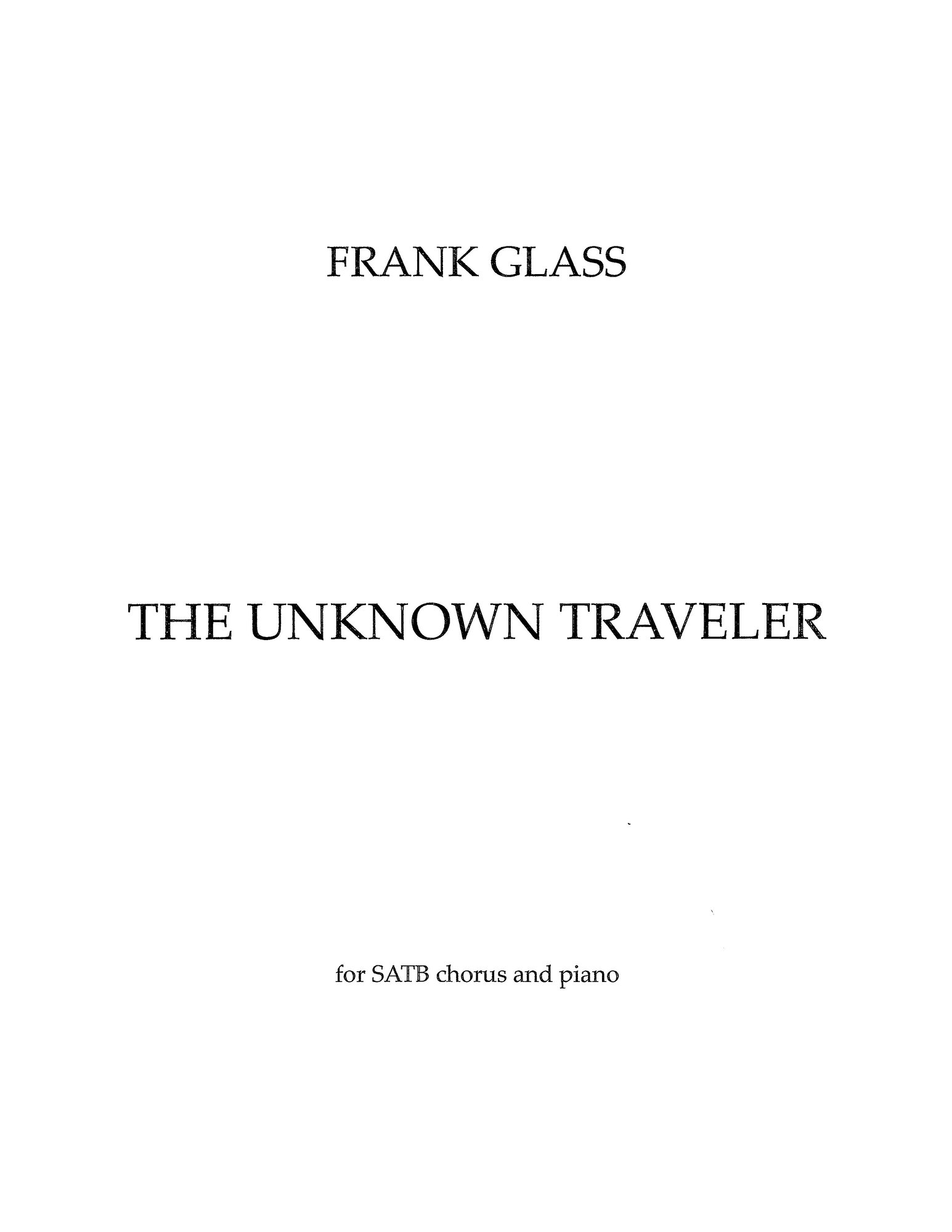 The Unknown Traveler | J.W. Pepper