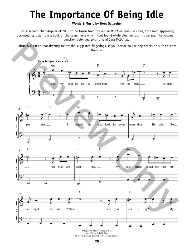 The Importance Of Being Idle | J.W. Pepper