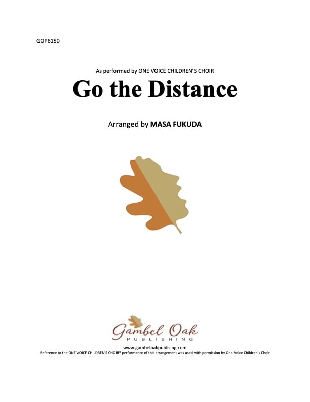 Go The Distance Choral Sheet Music | J.W. Pepper
