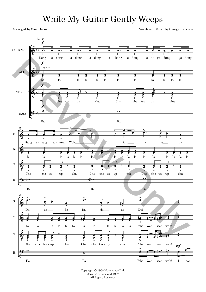 While My Guitar Gently Weeps | J.W. Pepper