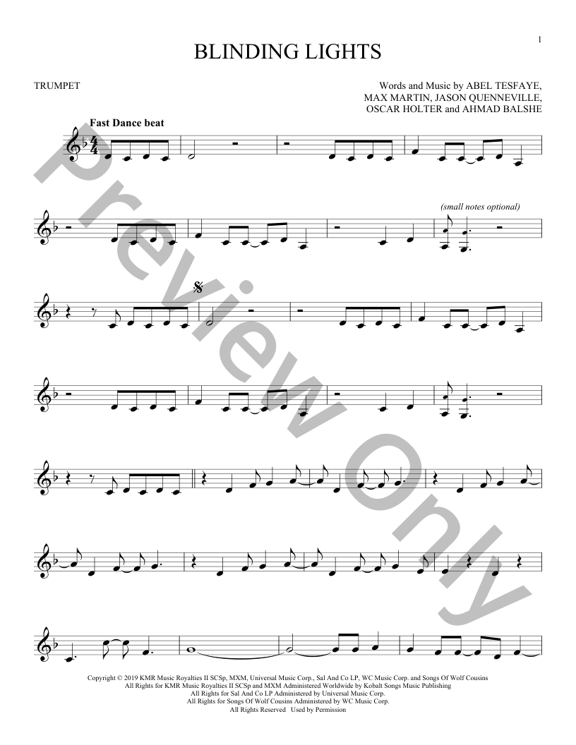 Blinding Lights Sheet Music | J.W. Pepper
