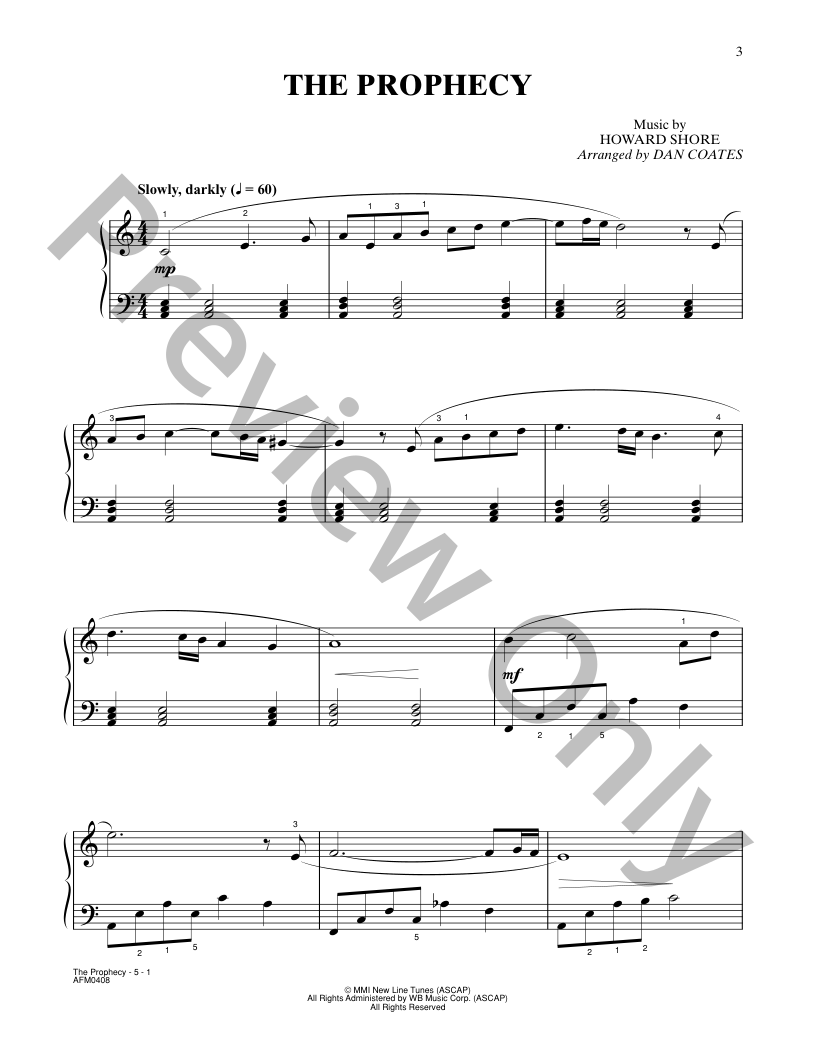 The Prophecy | J.W. Pepper