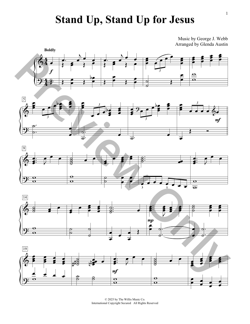 Stand Up, Stand Up For Jesus | J.W. Pepper