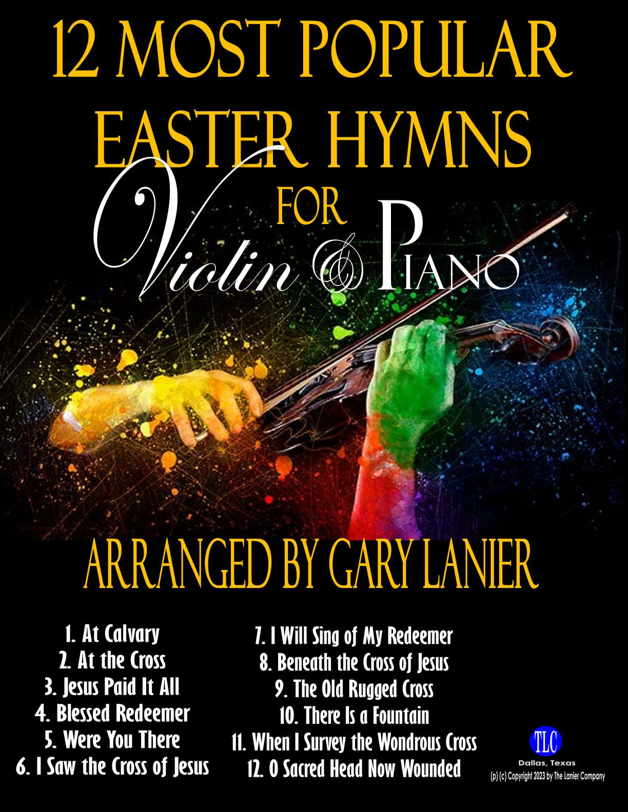 12 MOST POPULAR EASTER HYMNS, Violin and Piano (Score & Parts included ...