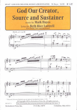God Our Great Creator Source and Sustainer Choral Sheet Music | J.W. Pepper