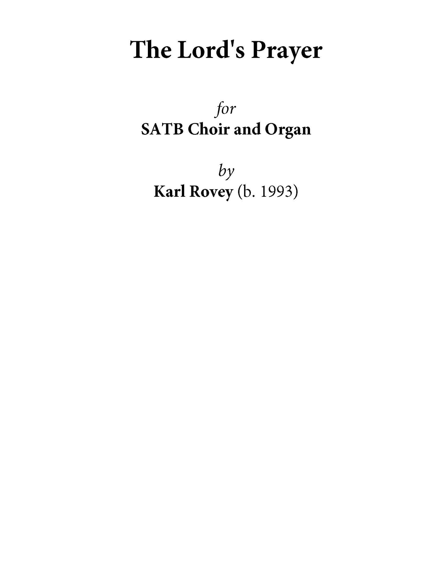 The Lord's Prayer | J.W. Pepper