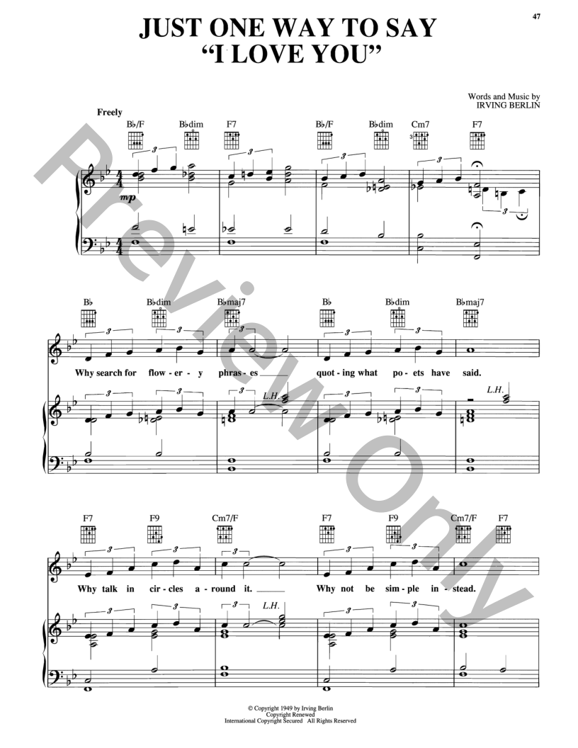 (Just One Way To Say) I Love You | J.W. Pepper