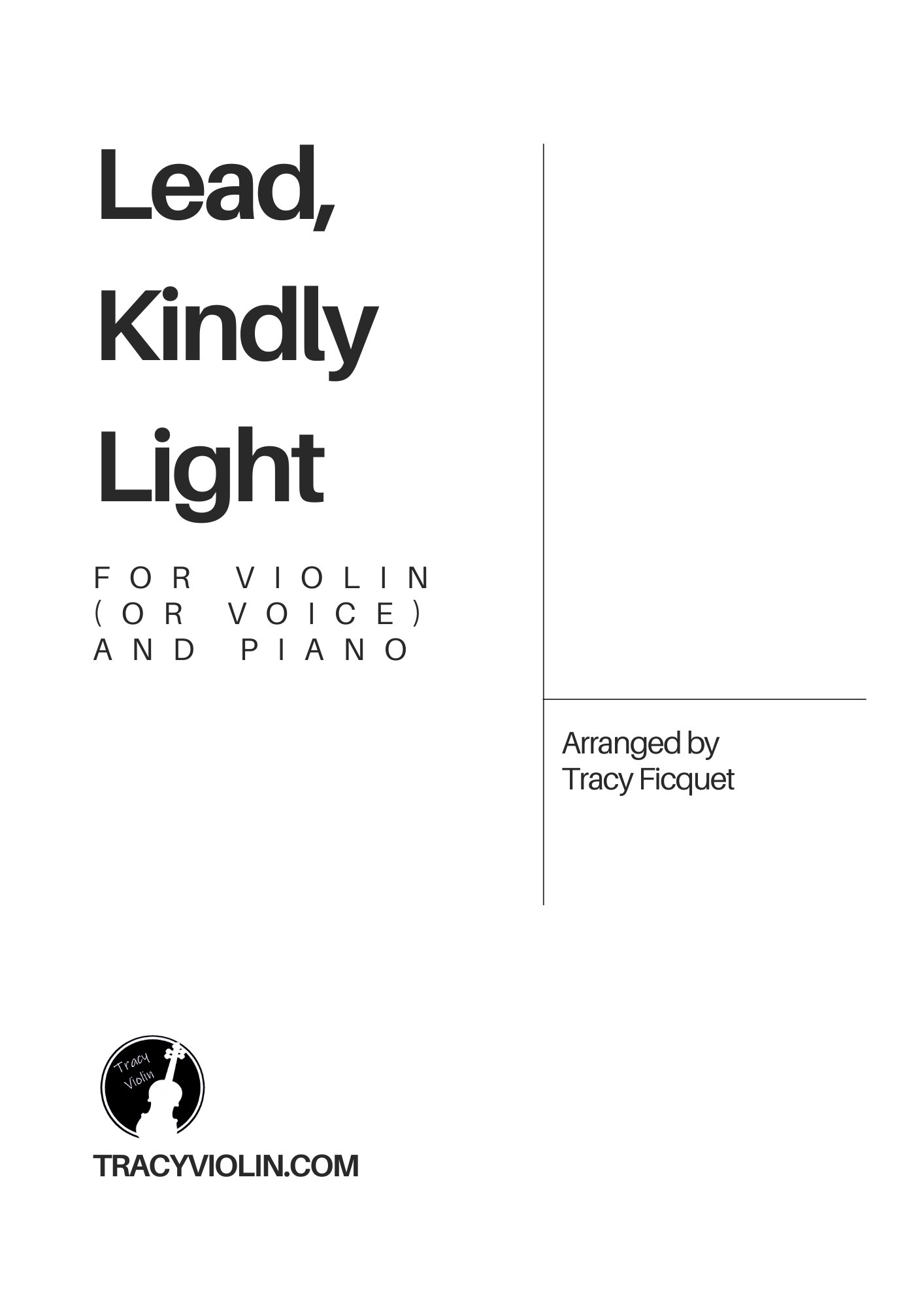 Lead, Kindly Light - Arranged for Violin (or Voice) and Piano | J.W. Pepper