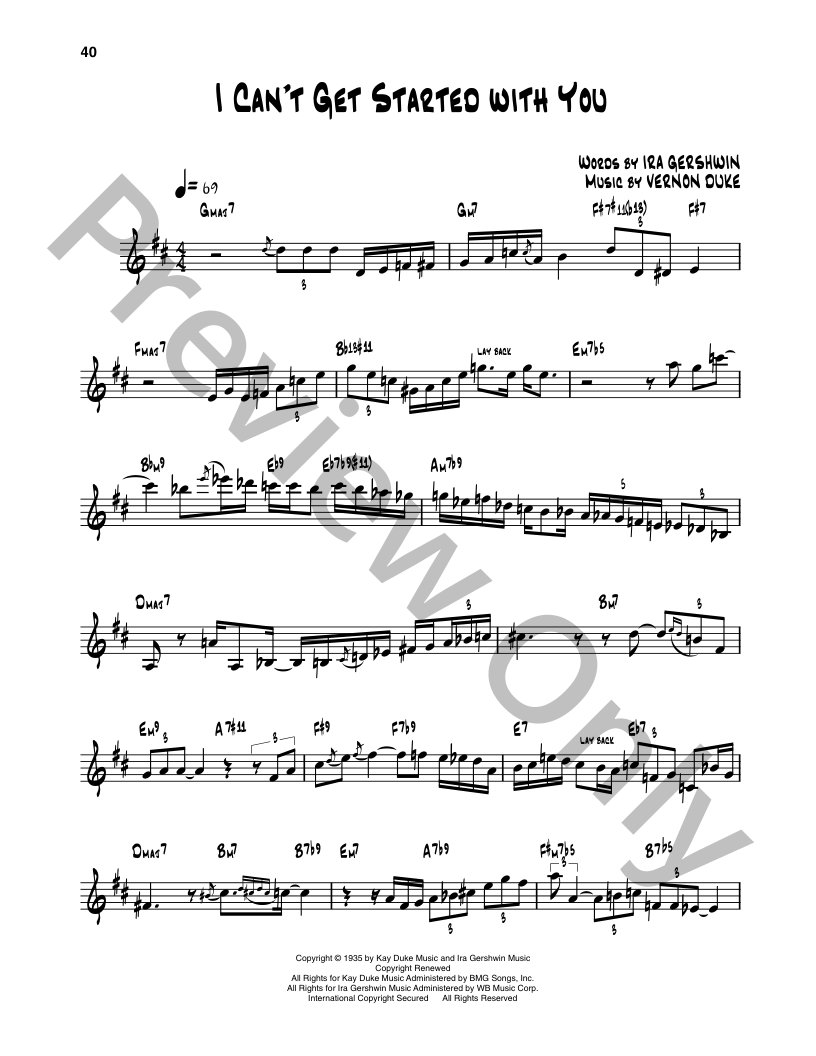 I Can't Get Started | J.W. Pepper