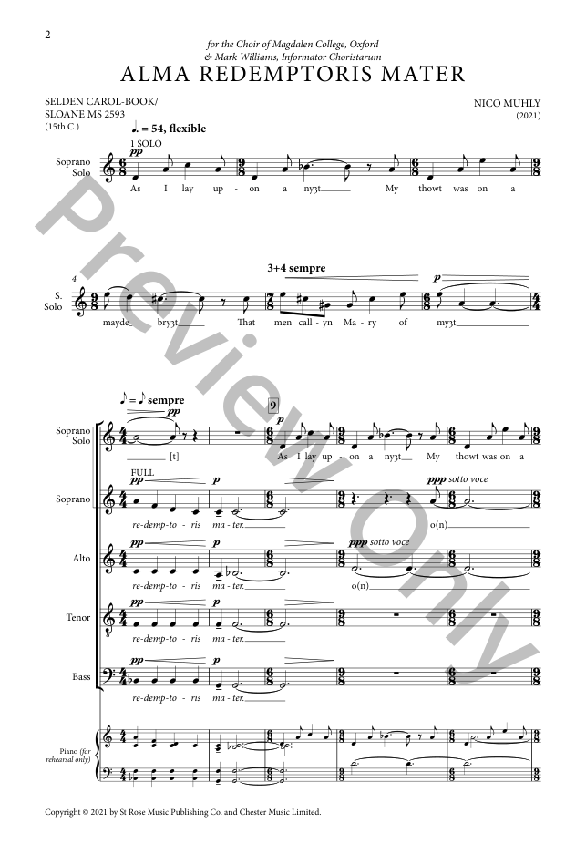 Alma Redemptoris Mater Choral Sheet Music | J.W. Pepper