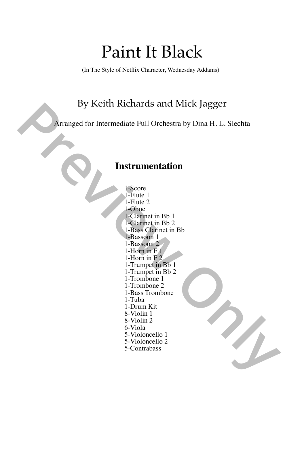 Paint It, Black | J.W. Pepper