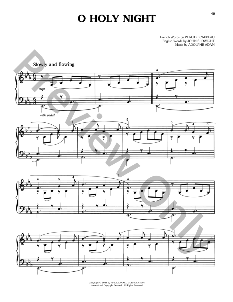 O Holy Night Piano Sheet Music | J.W. Pepper