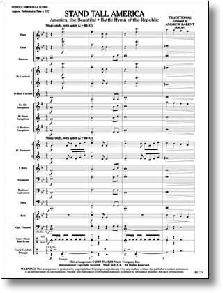 Stand Tall America Concert Band Sheet Music | J.W. Pepper