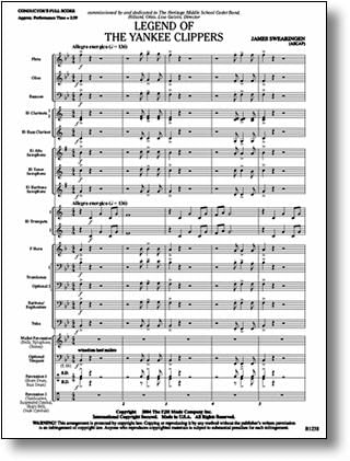 Legend of the Yankee Clippers Concert Band Sheet Music | J.W. Pepper