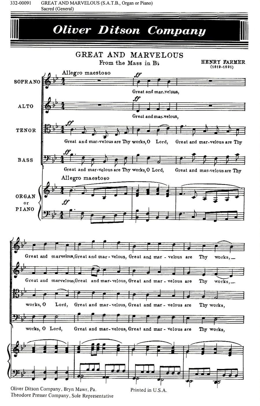 Great and Marvelous | J.W. Pepper