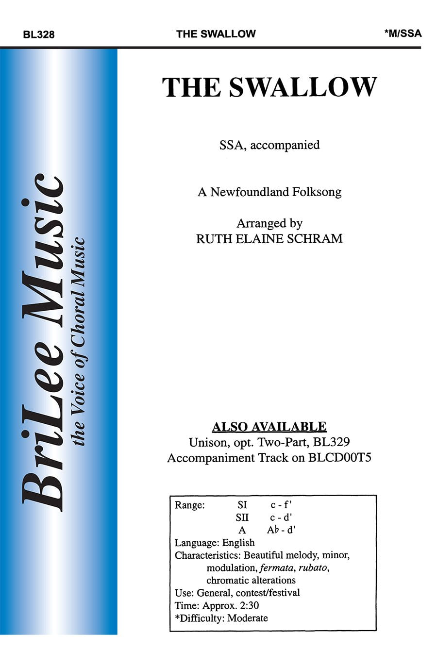 The Swallow Choral Sheet Music | J.W. Pepper