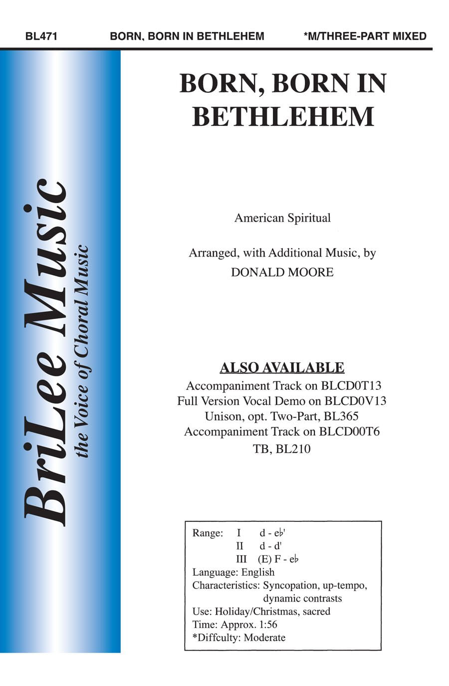 Born, Born in Bethlehem Choral Sheet Music | J.W. Pepper