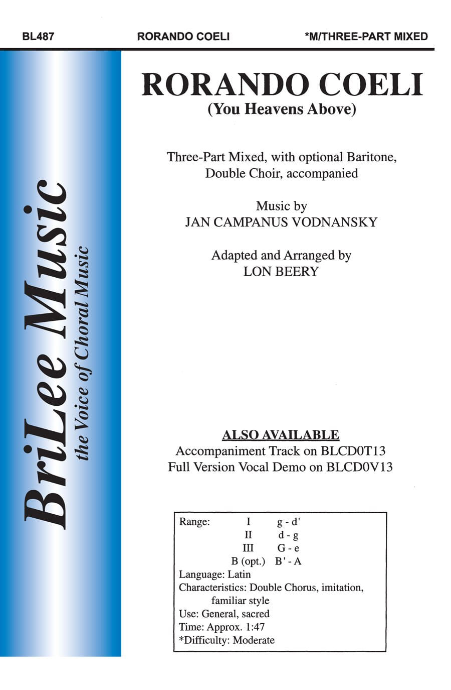 Rorando Coeli Choral Sheet Music | J.W. Pepper