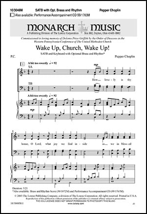 Wake Up, Church, Wake Up! | J.W. Pepper