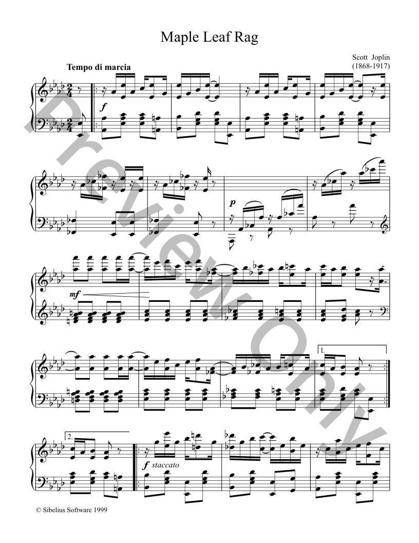 Maple Leaf Rag | J.W. Pepper