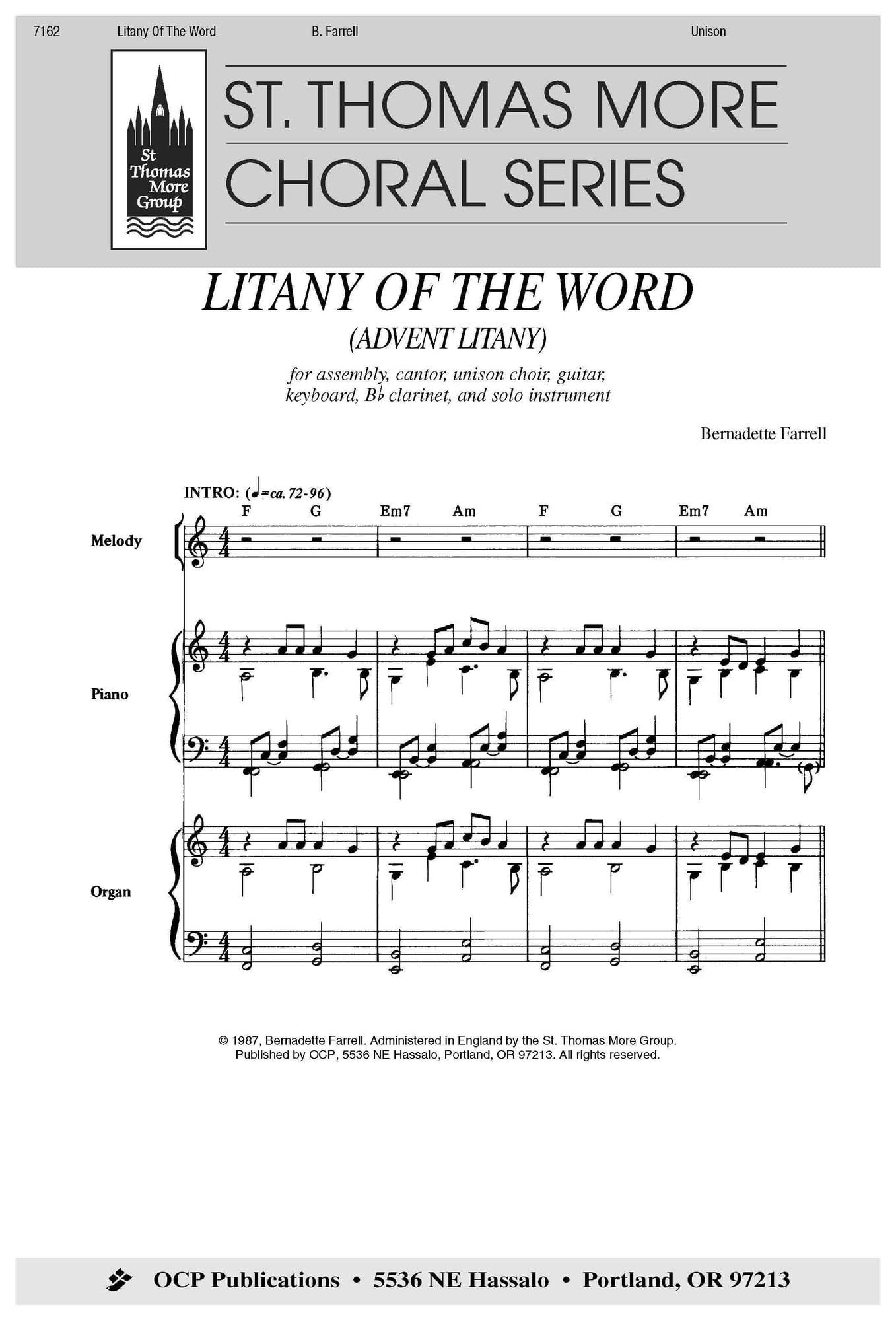 LITANY OF THE WORD ADVENT LITANY) | J.W. Pepper