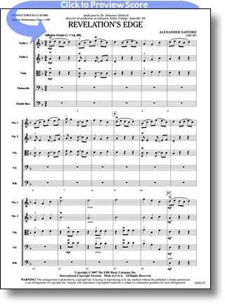 Revelation's Edge Orchestra Sheet Music | J.W. Pepper