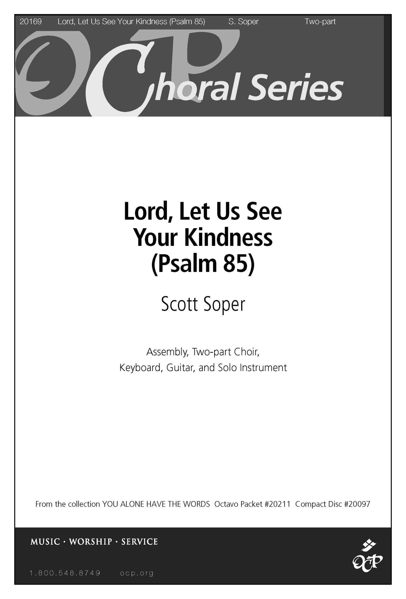 Lord Let Us See Your Kindness Choral Sheet Music | J.W. Pepper
