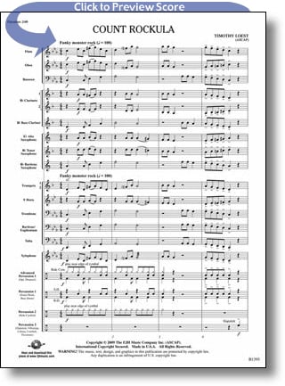 Count Rockula Concert Band Sheet Music | J.W. Pepper