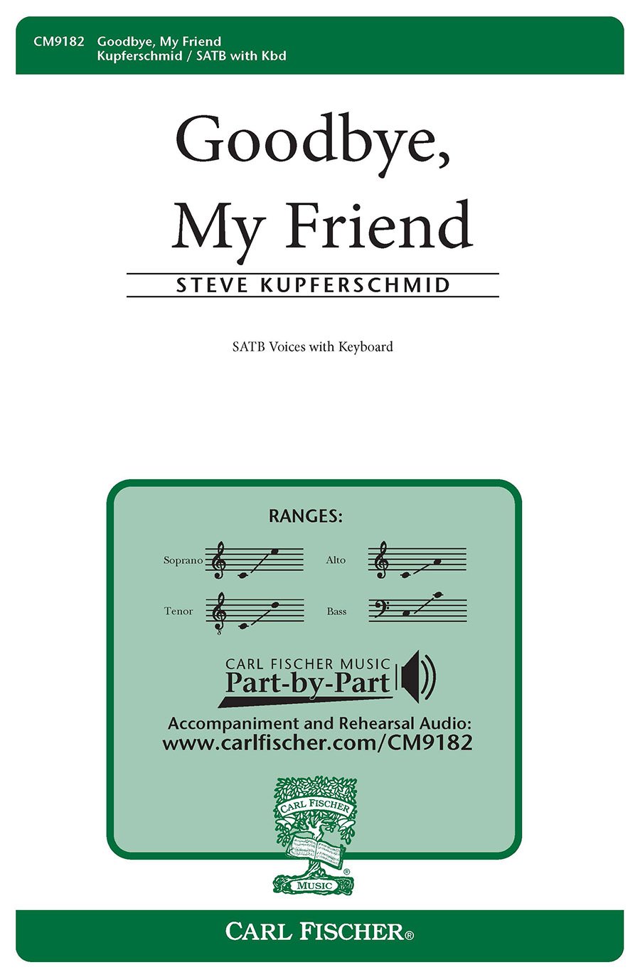 Goodbye, My Friend Choral Sheet Music | J.W. Pepper