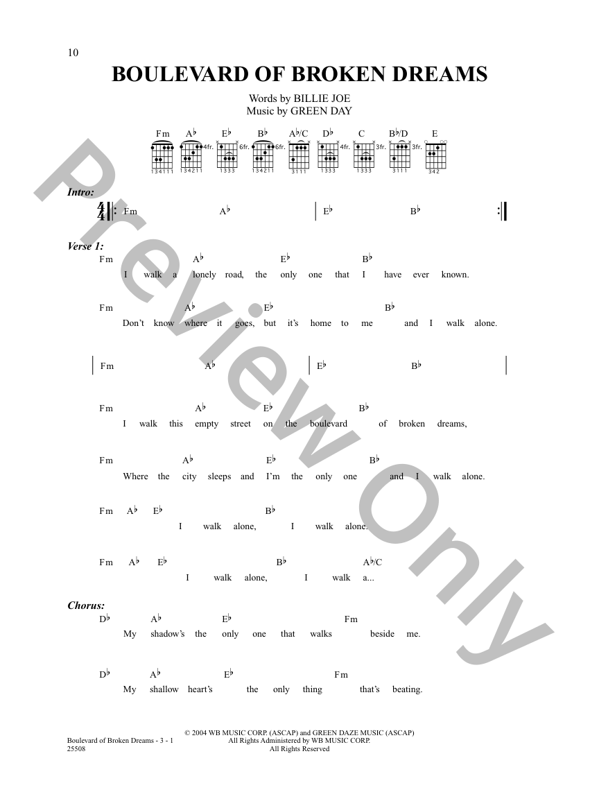 Boulevard of Broken Dreams | J.W. Pepper