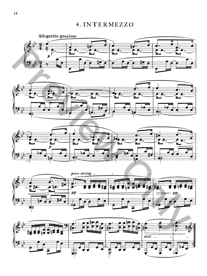 Intermezzo Piano Sheet Music | J.W. Pepper
