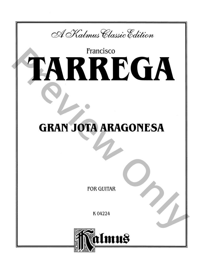 Gran Jota Aragonesa Guitar/Fretted Sheet Music | J.W. Pepper