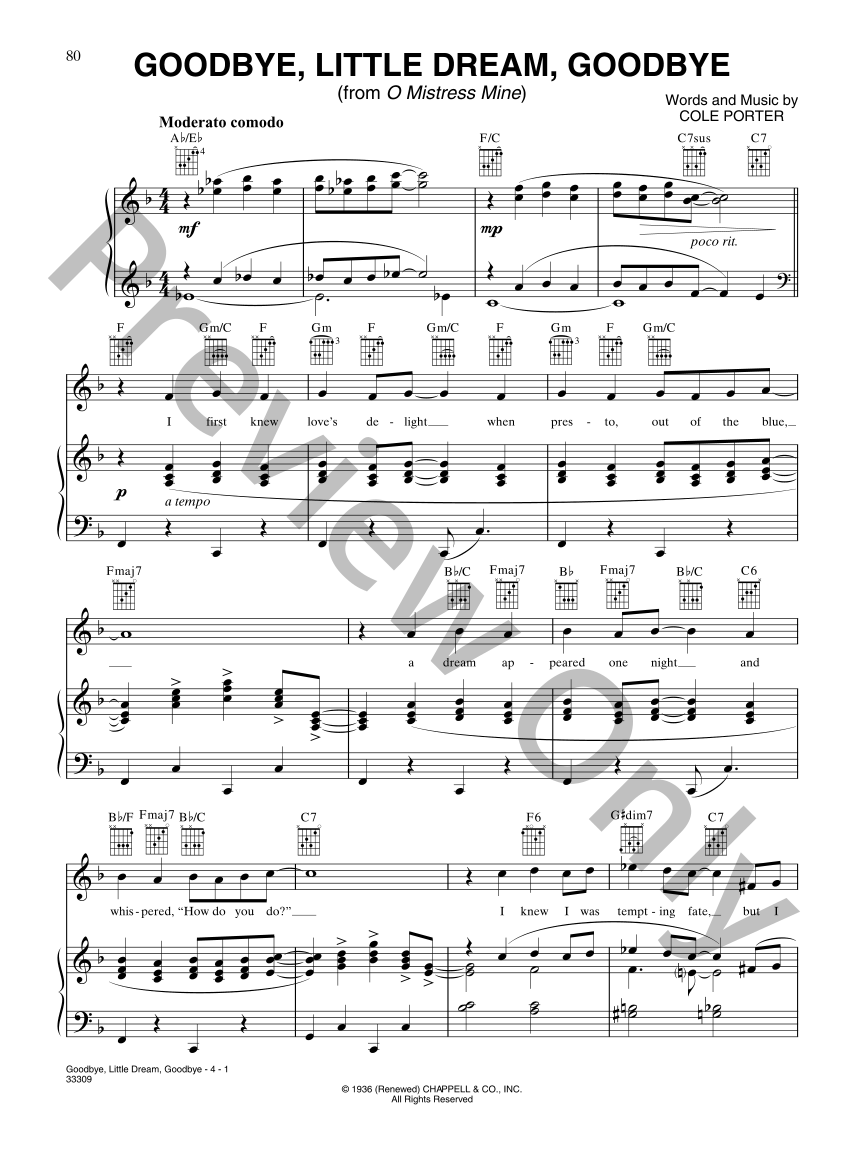 Goodbye Little Dream Goodbye | J.W. Pepper