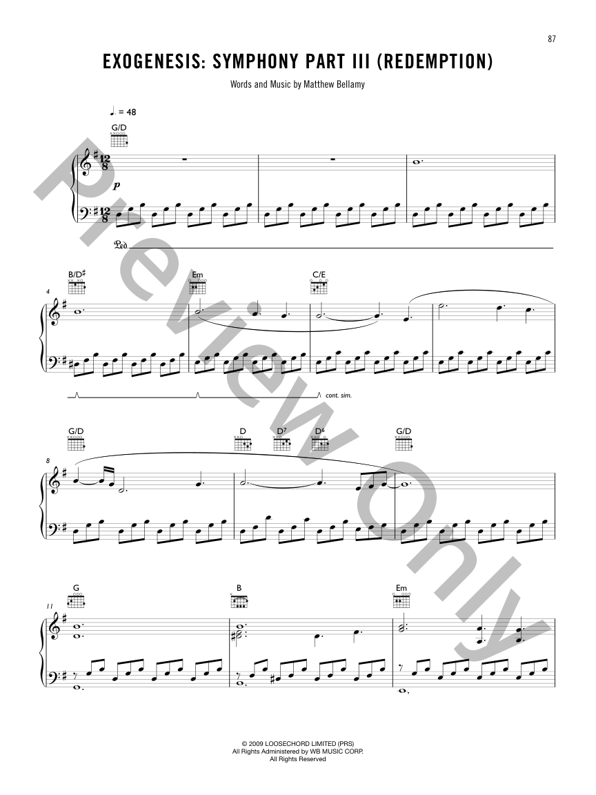 Exogenesis Symphony No. 3 Redemp | J.W. Pepper