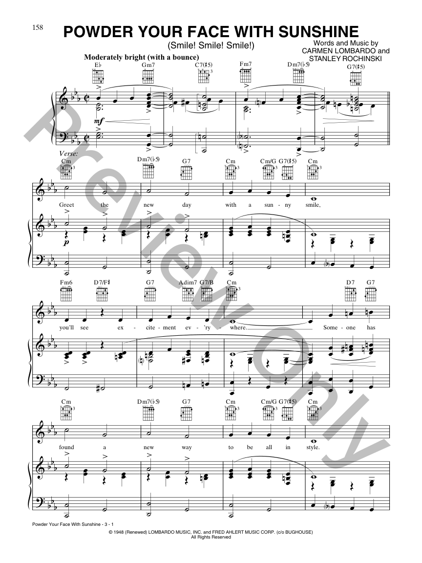 Powder Your Face with Sunshin | J.W. Pepper