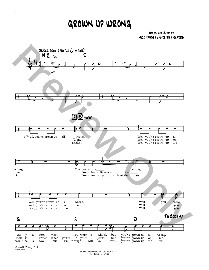 Grown up Wrong | J.W. Pepper