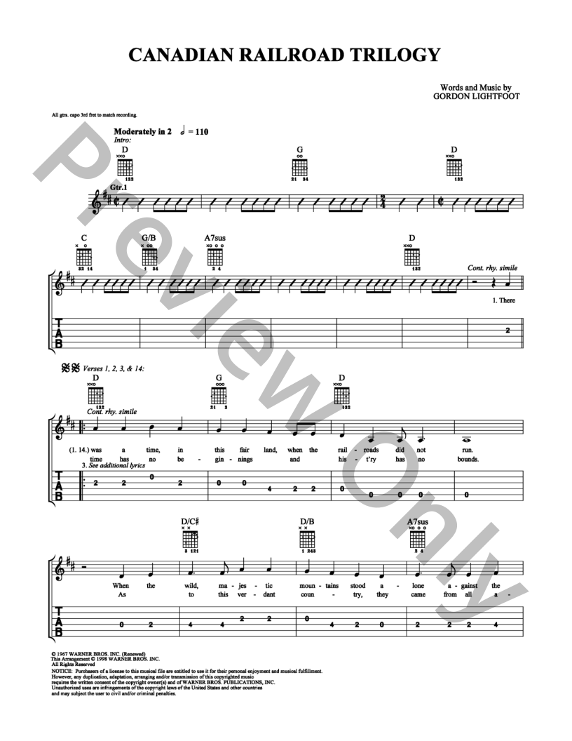 Canadian Railroad Trilogy | J.W. Pepper