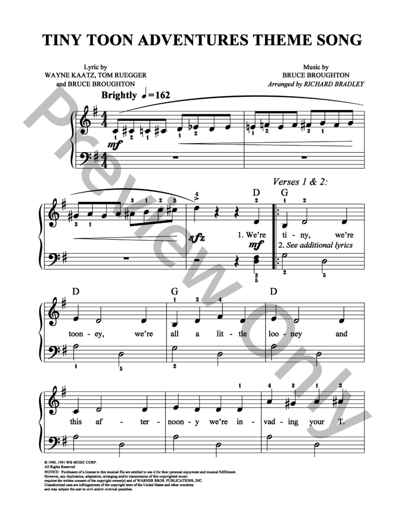 Tiny Toon Adventures Theme So | J.W. Pepper