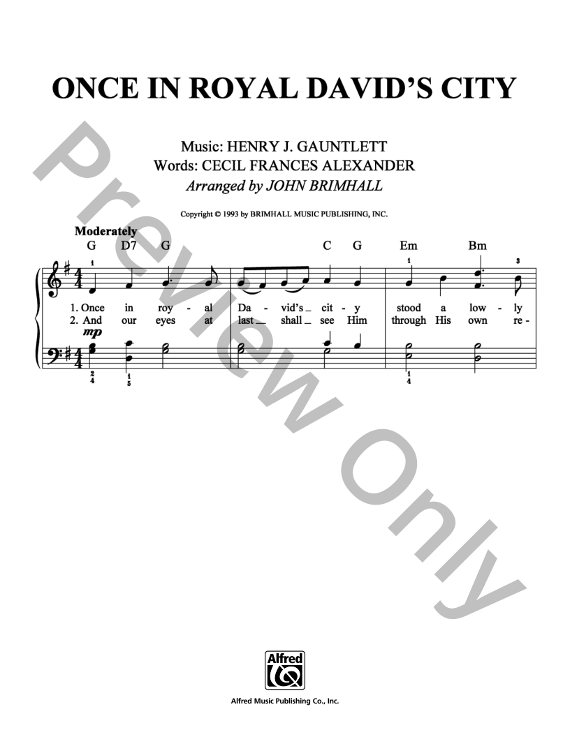 Once in Royal Davids City | J.W. Pepper