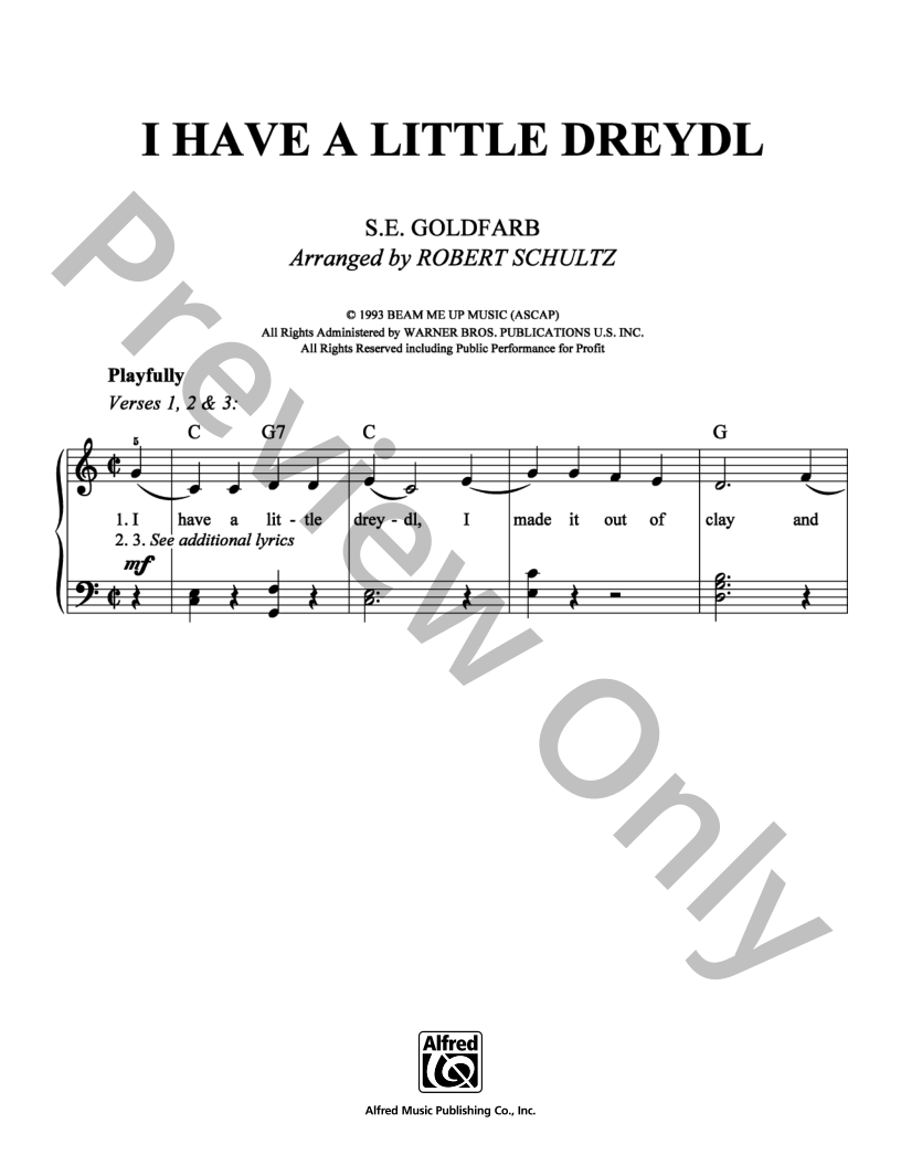 I Have a Little Dreydl | J.W. Pepper