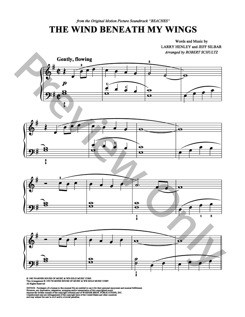 Wind Beneath My Wings | J.W. Pepper