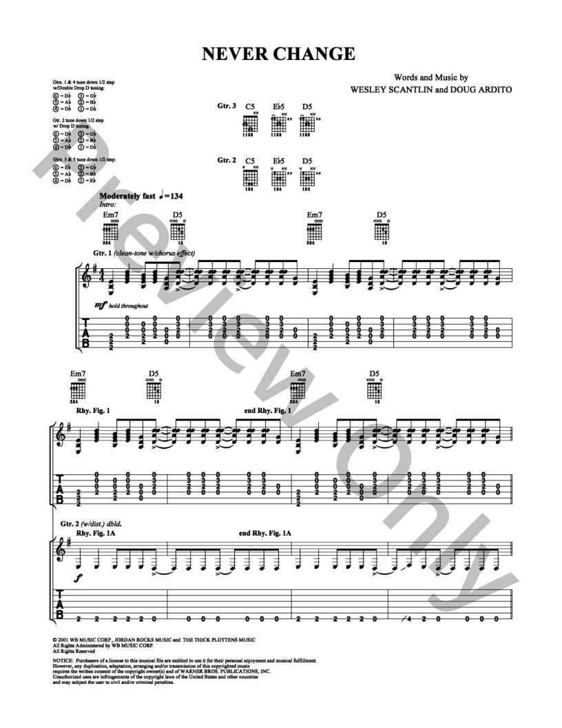 Never Change | J.W. Pepper