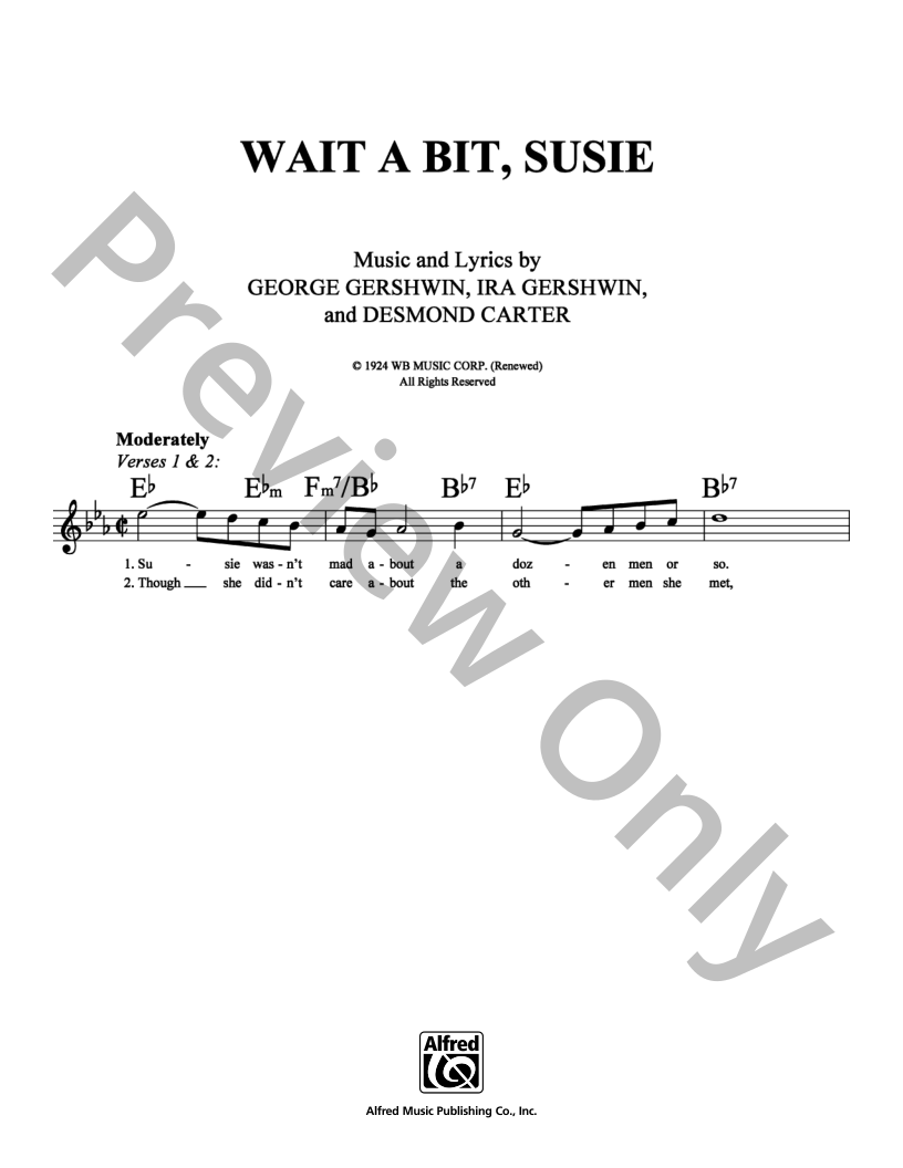 Wait a Bit Susie | J.W. Pepper