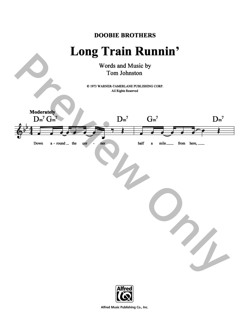 Long Train Running P/V/G Sheet Music | J.W. Pepper